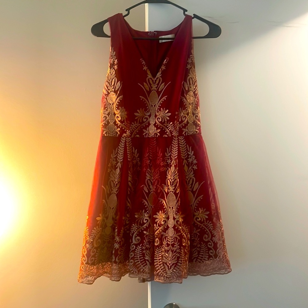 Red And Gold Dress - Gem